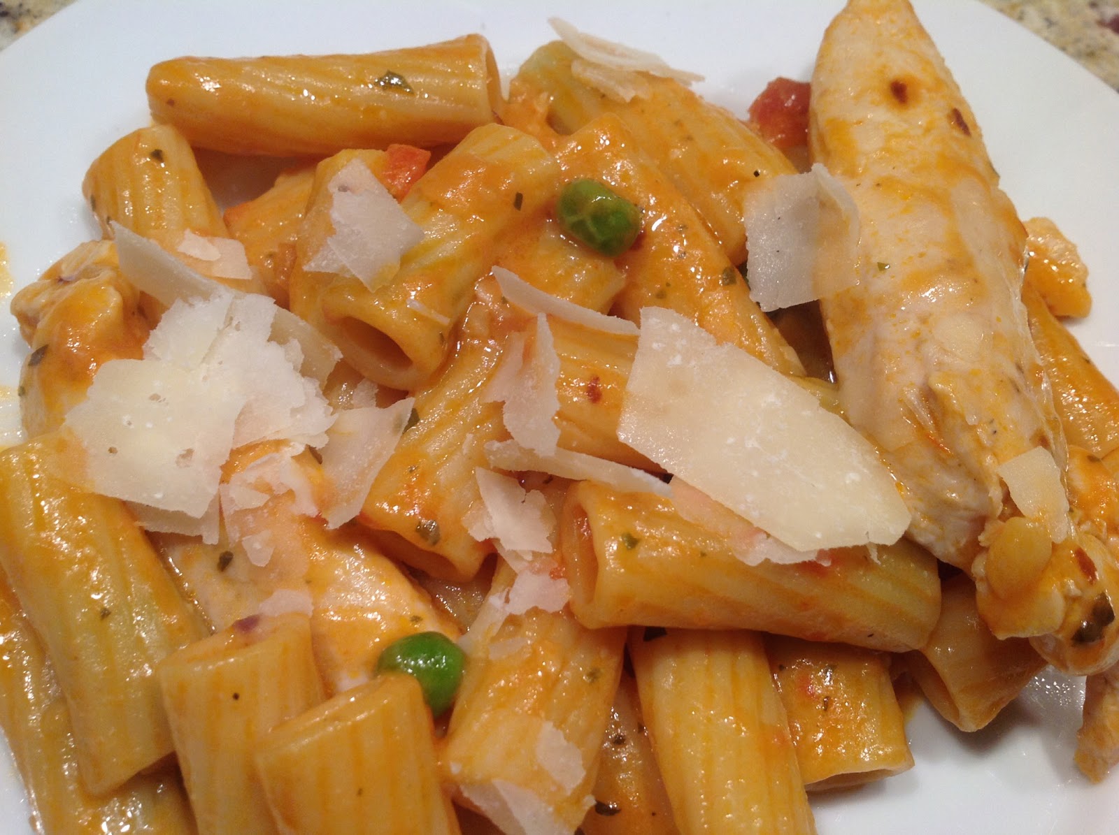 Spicy Chicken (or Shrimp) Rigatoni - Tasty Foodies