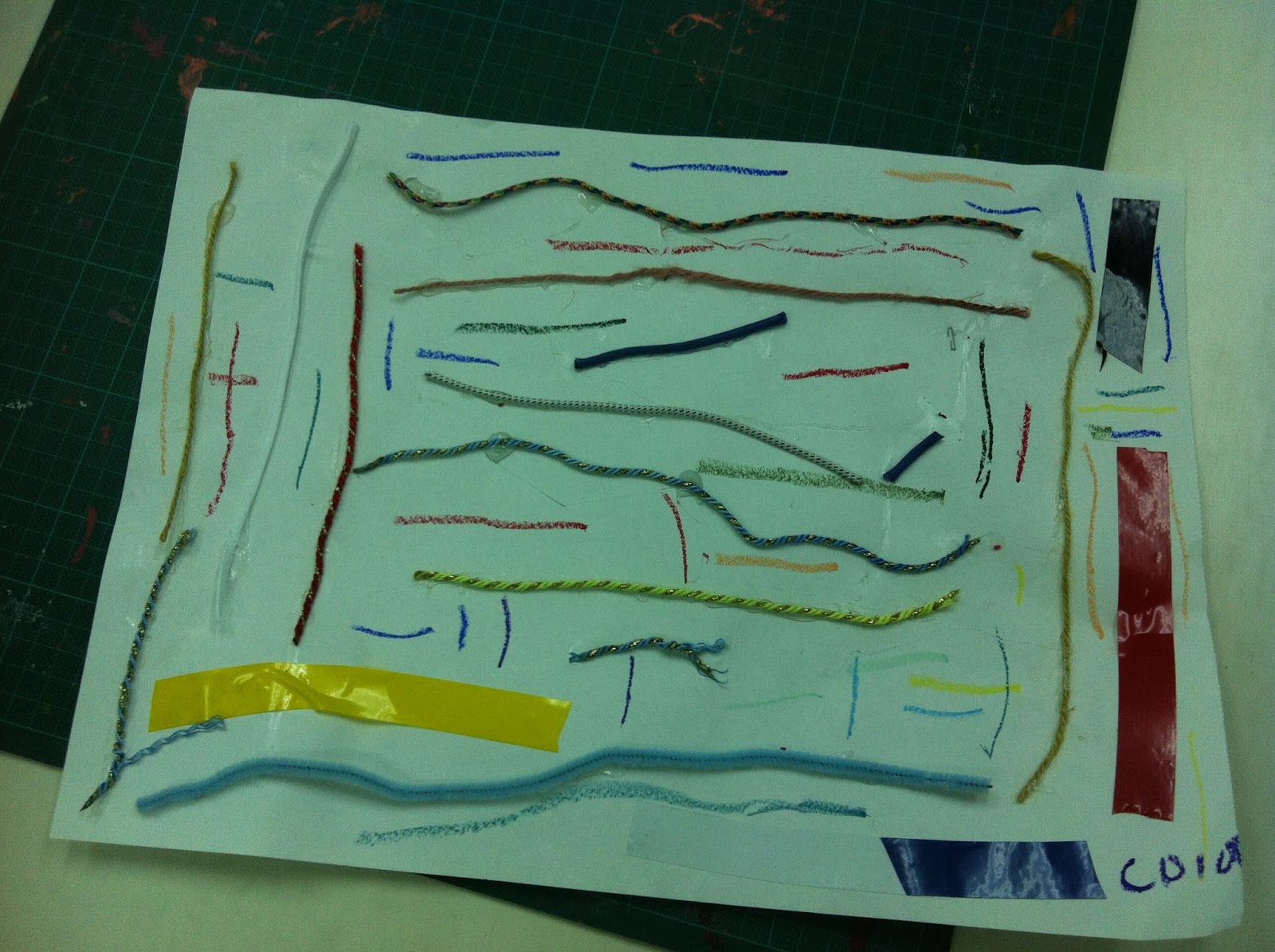 Art in English: line project : vertical and horizontal lines