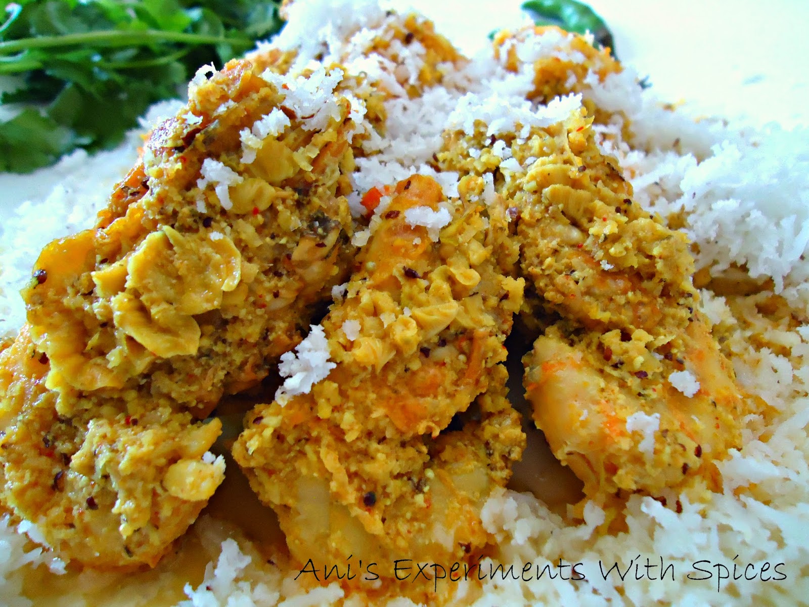 Ani's Experiments With Spices: Shorshe Narkel Diye Chingri Bhapa (Jumbo ...