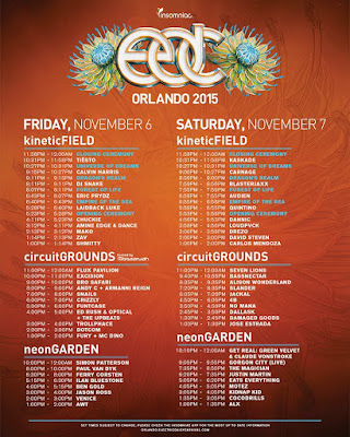 Save Pleasure Island Blog: EDC Orlando Set Times