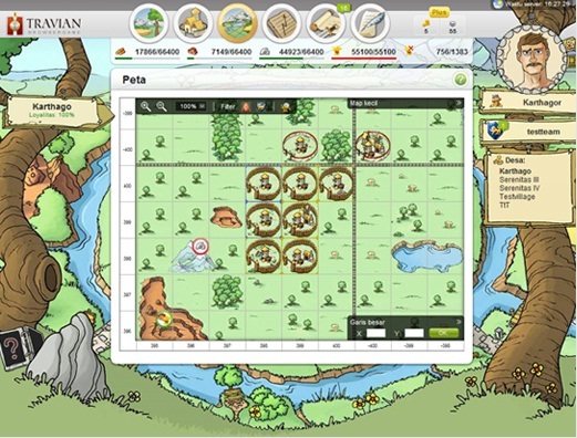 photo on frame: Travian game browser