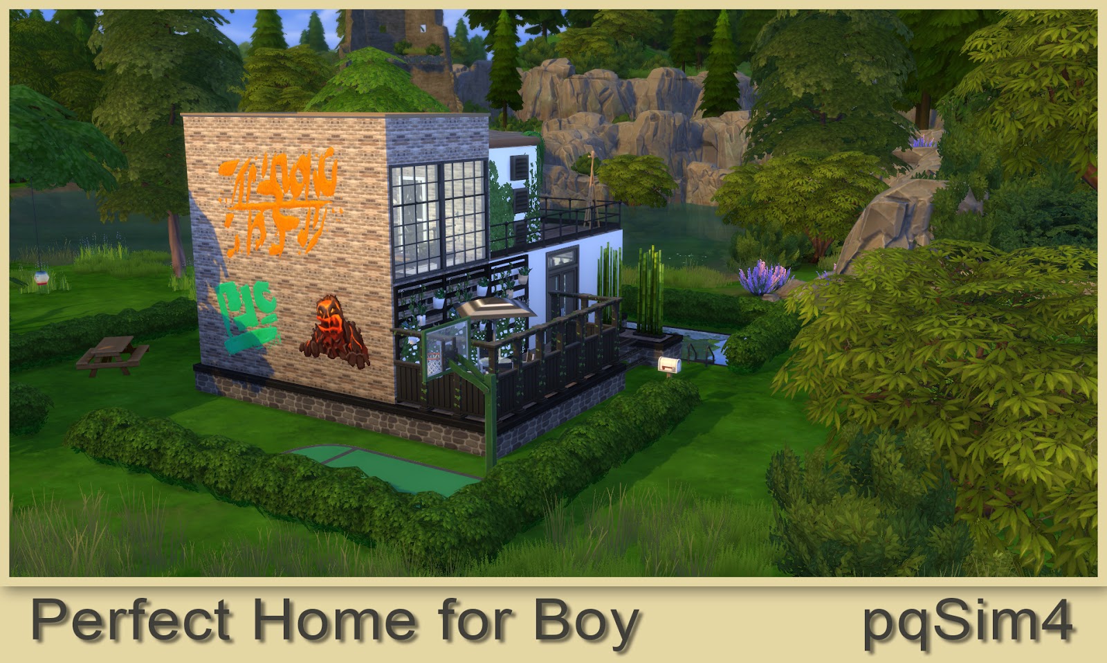 Perfect Home for a Boy. Sims 4 Speed Build.