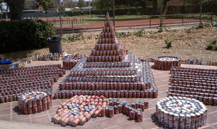 Greeks at the Beach: Greeks Get Creative with Cans and Fight Hunger