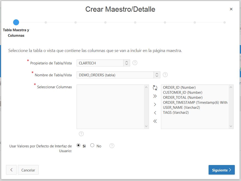 Crear Informe/Formulario Maestro/Detalle en Oracle APEX 5.0 | ClarTech ...