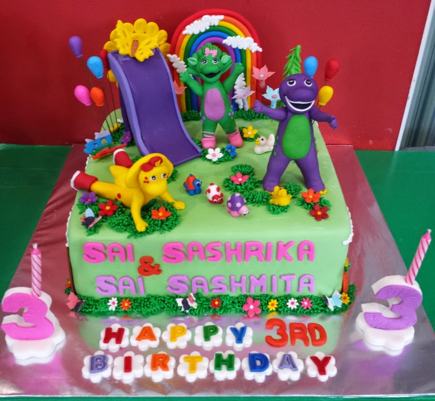 Yochana's Cake Delight! : Barney cake