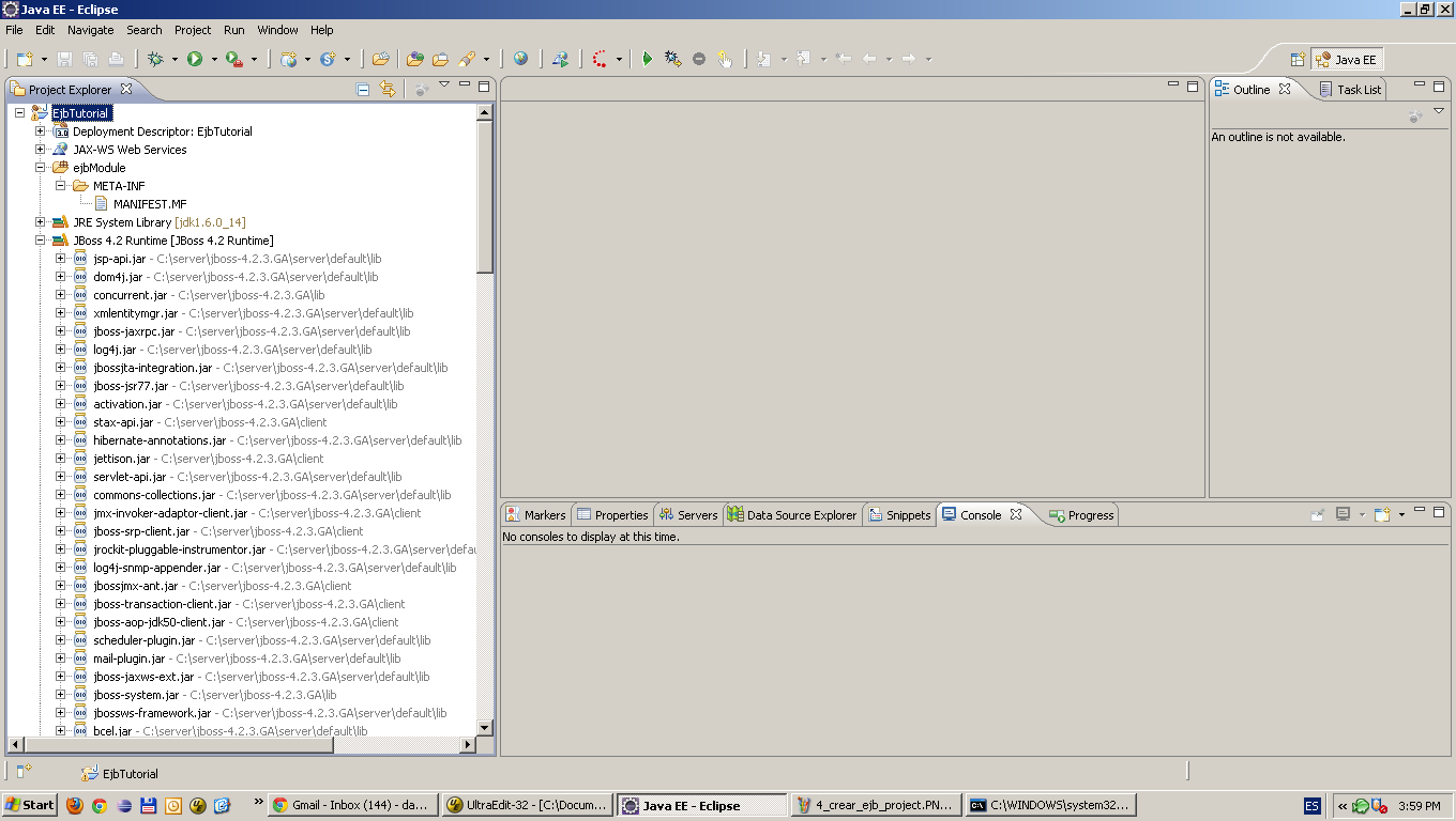 Java Frameworks & APIs: EJB - Configuración Eclipse + JBoss + EJB3