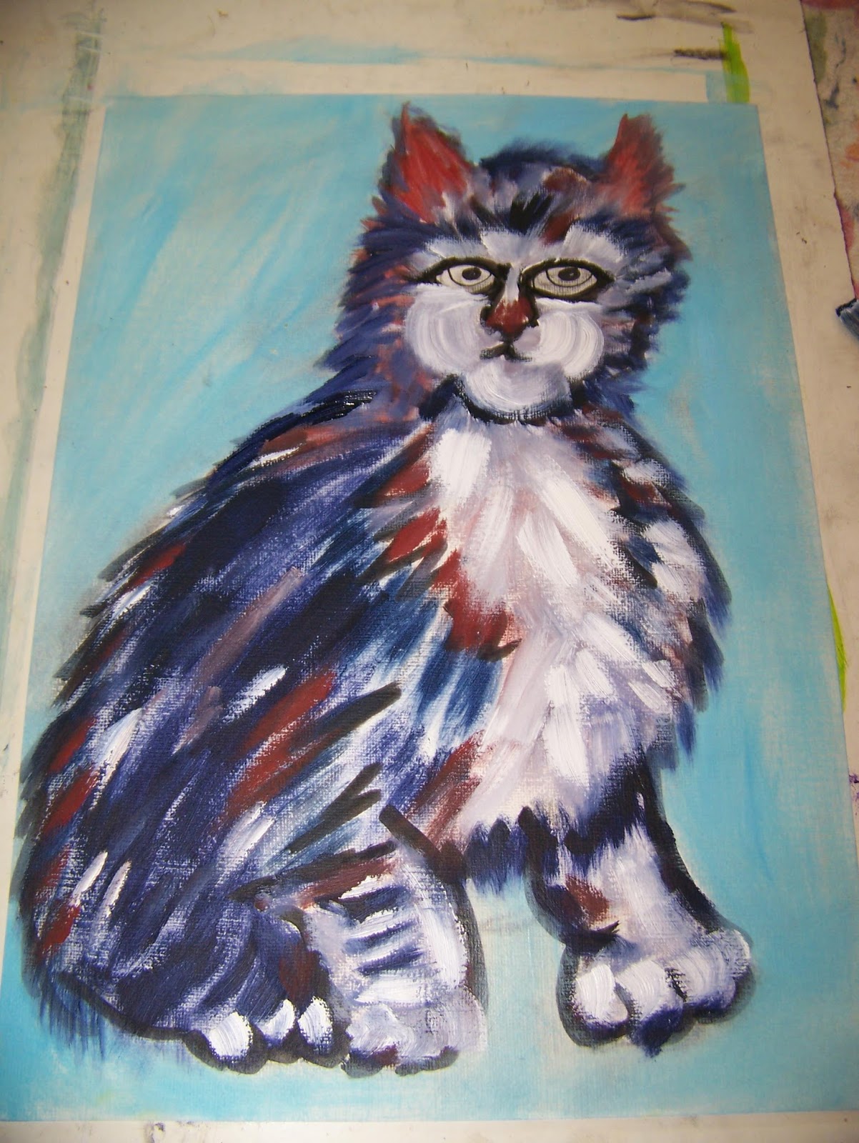 A Pretty Talent Blog: Painting A Cat In Oils