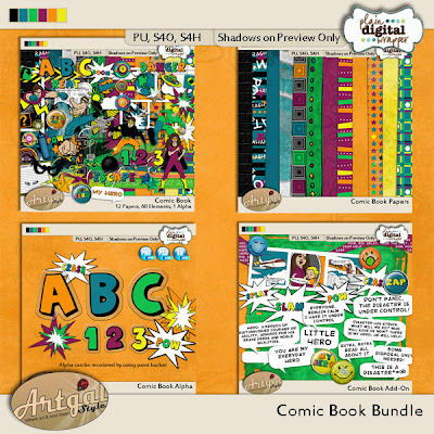 Artgal Style Digital Scrapbooking: Freebie Add-On and New Release