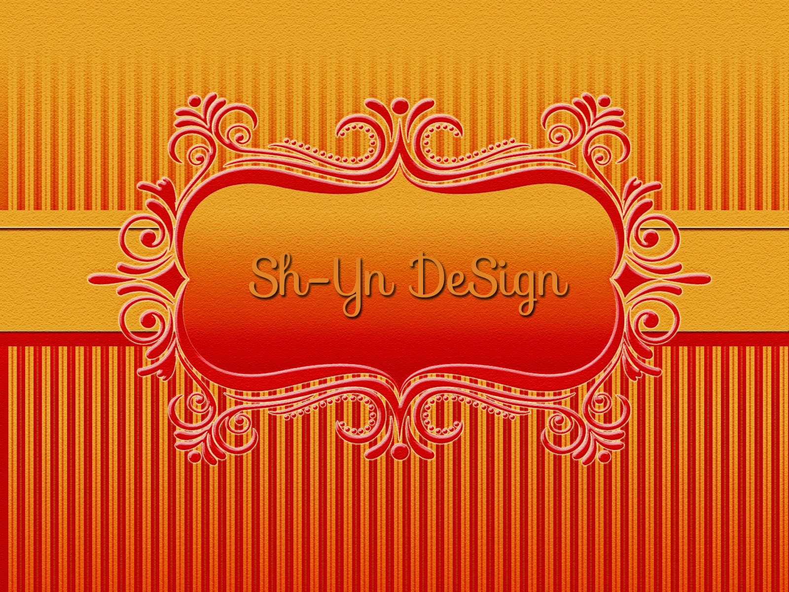 Sh Yn Design: Stripe + Frame 103 : Orange Red