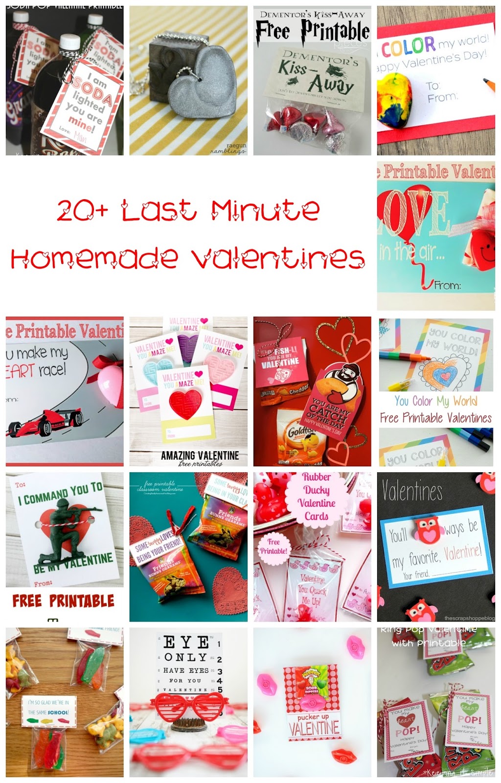 Last Minute Homemade Valentines - Bite Sized Biggie