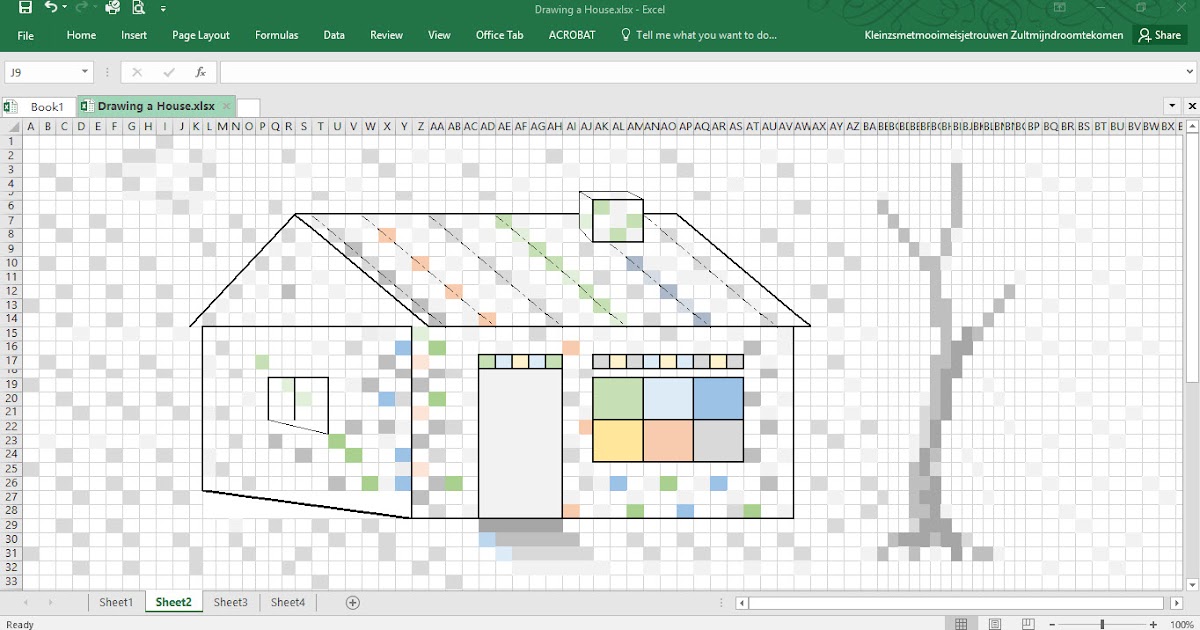 The NextGen Design: How to draw a house (Microsoft Excel Tips and Tricks)