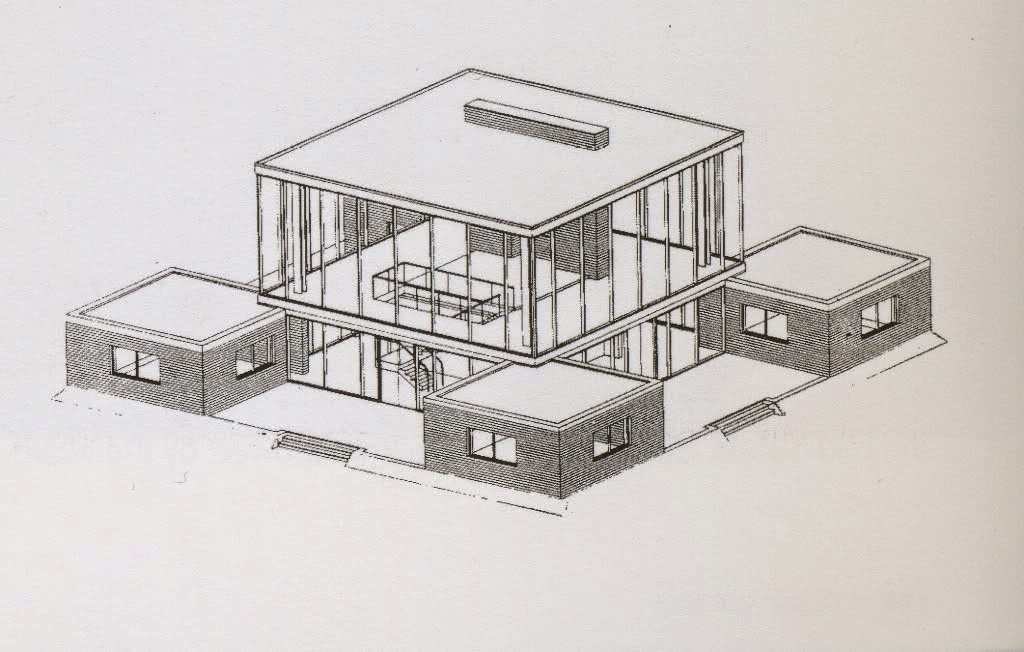 Boissonnas House Early Scheme. Philip Johnson
