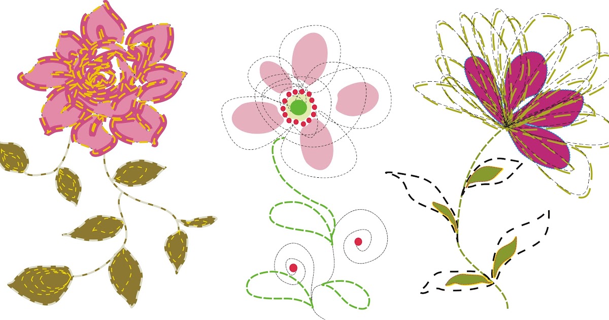 Contoh Desain Batik Bunga