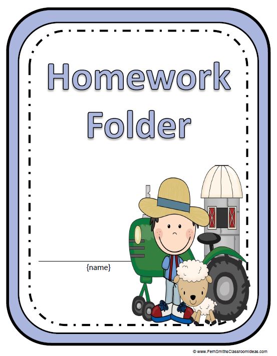 Back to School Farm Animal Themed Daily Work Folder Covers for ...