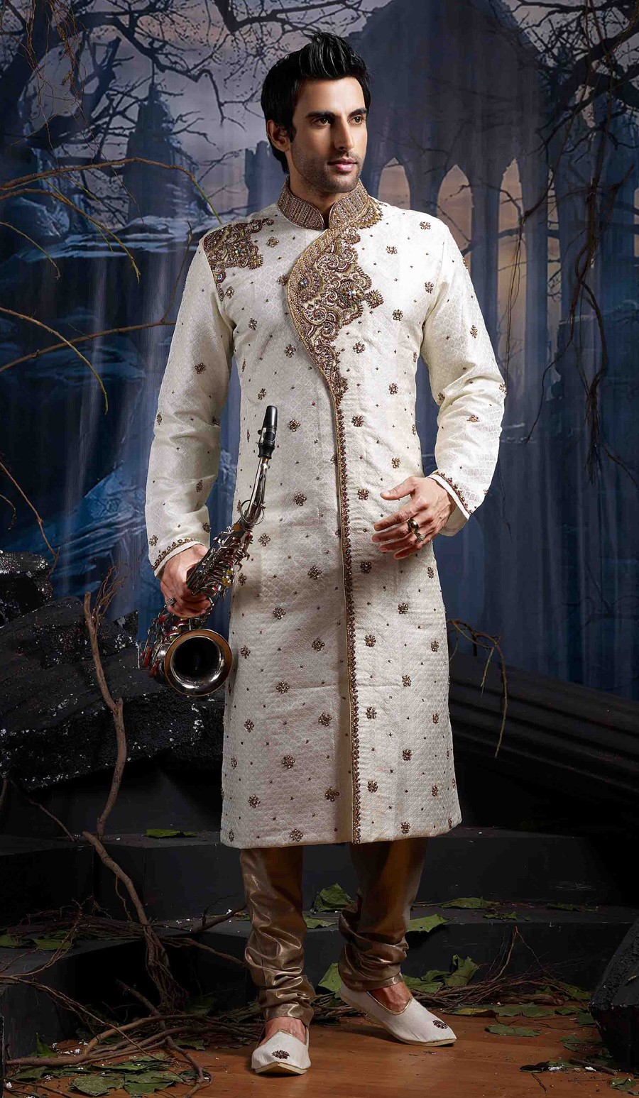 Royal Look for the Groom: Fashionable Wedding Sherwani Fashion Forrest