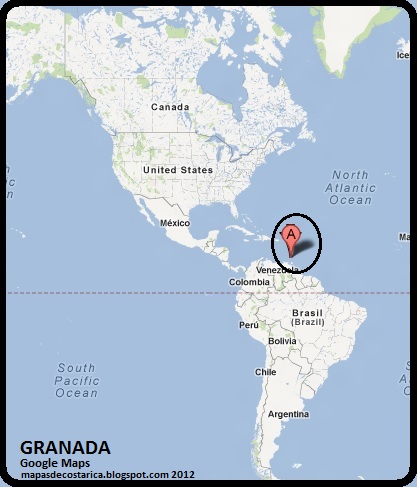 MAPAS DE: GRANADA, Isla del caribe, America