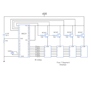 Simple Digital clock using 8051 microcontroller (AT89C51) ~ Open Source ...