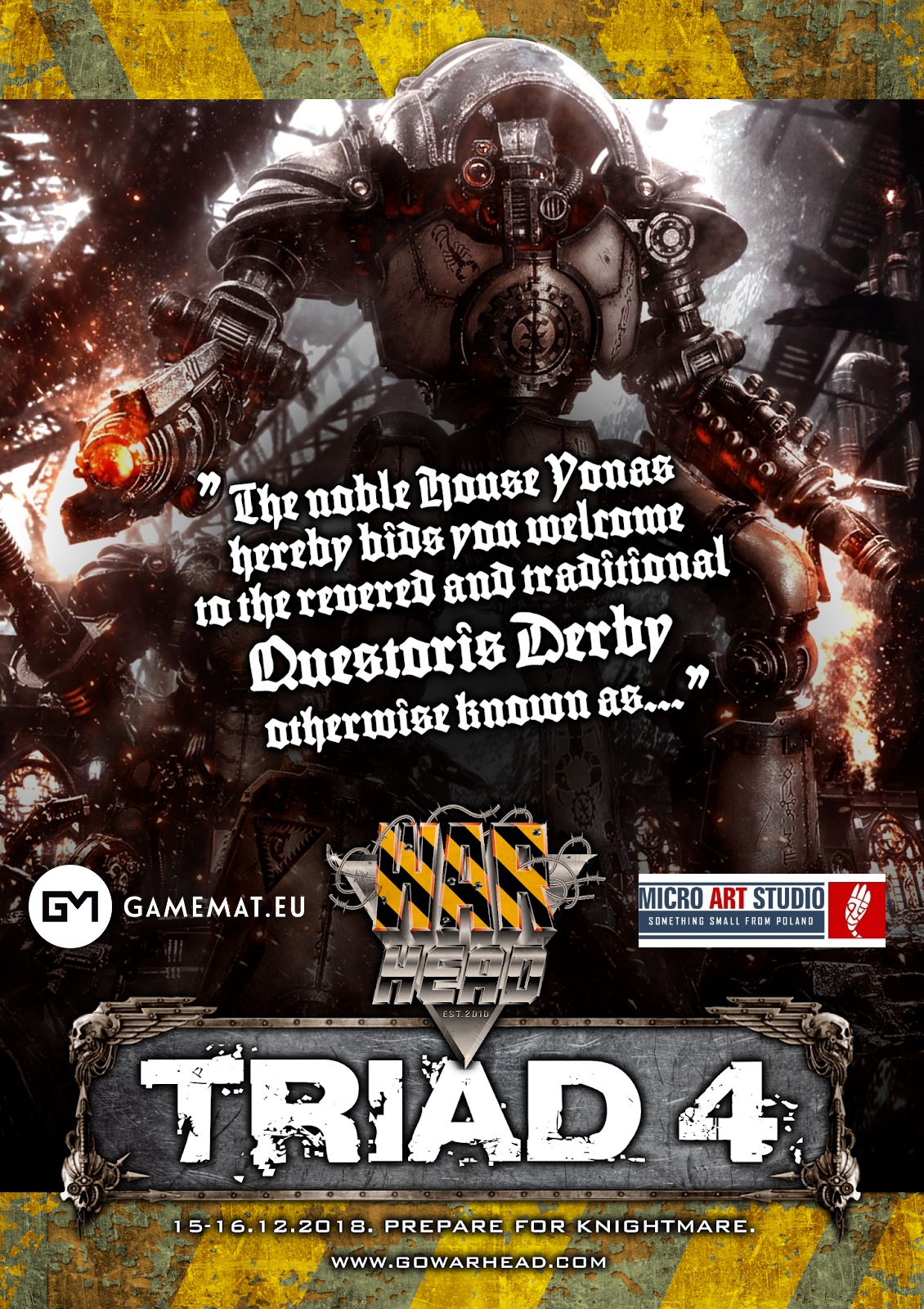 WAR HEAD: Sharpen the lances - Triad 4 hype begins!