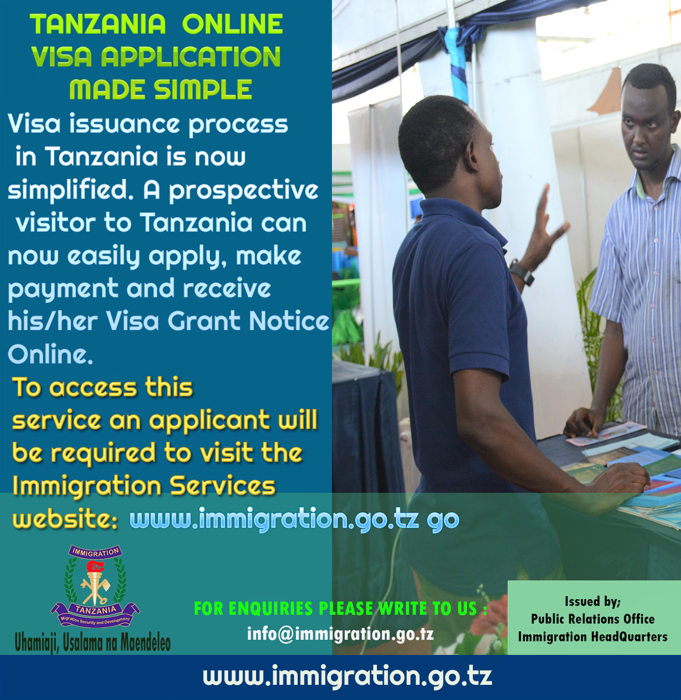 Uhamiaji Tanzania: Tanzania e-Visa Application