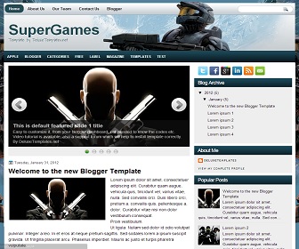 SuperGames Blogger Template - templates