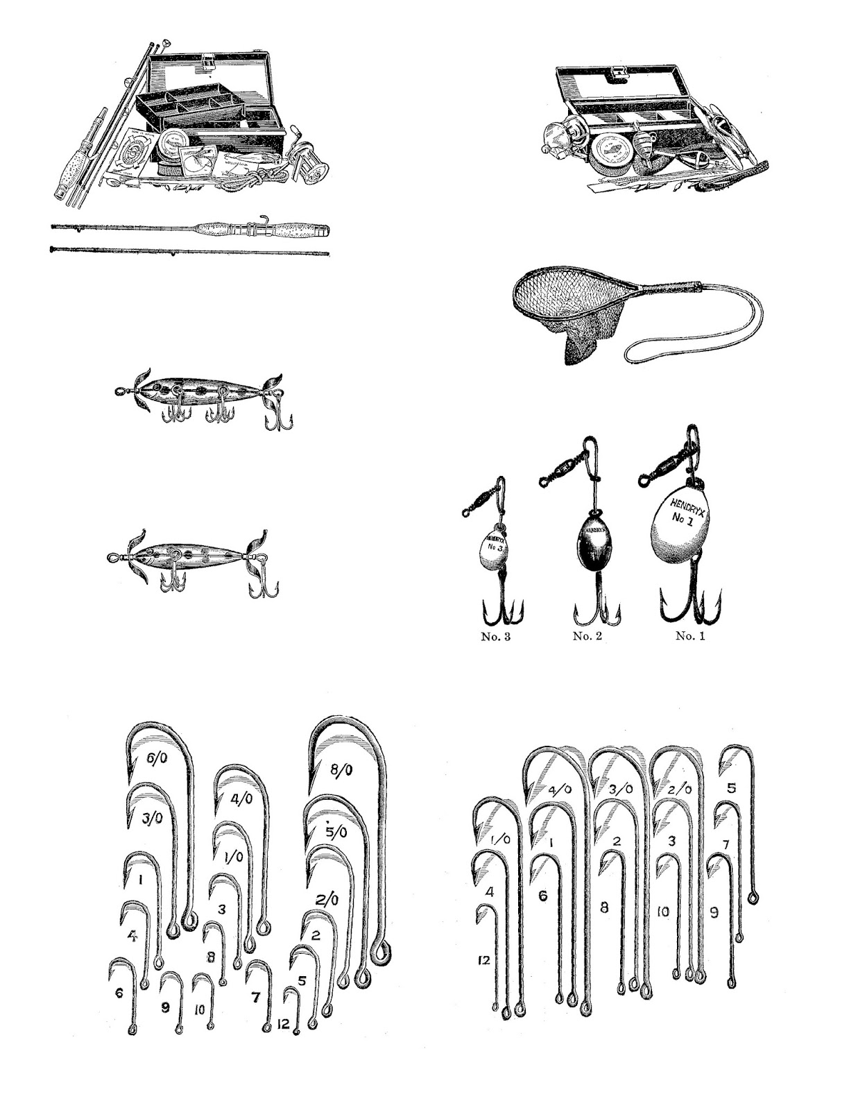 Digital Stamp Design: Fishing Clip Art Free Digital Collage Sheet ...