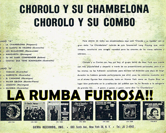 Rumba Furiosa DE Pirry Guaguanco: CHOROLO Y SU COMBO