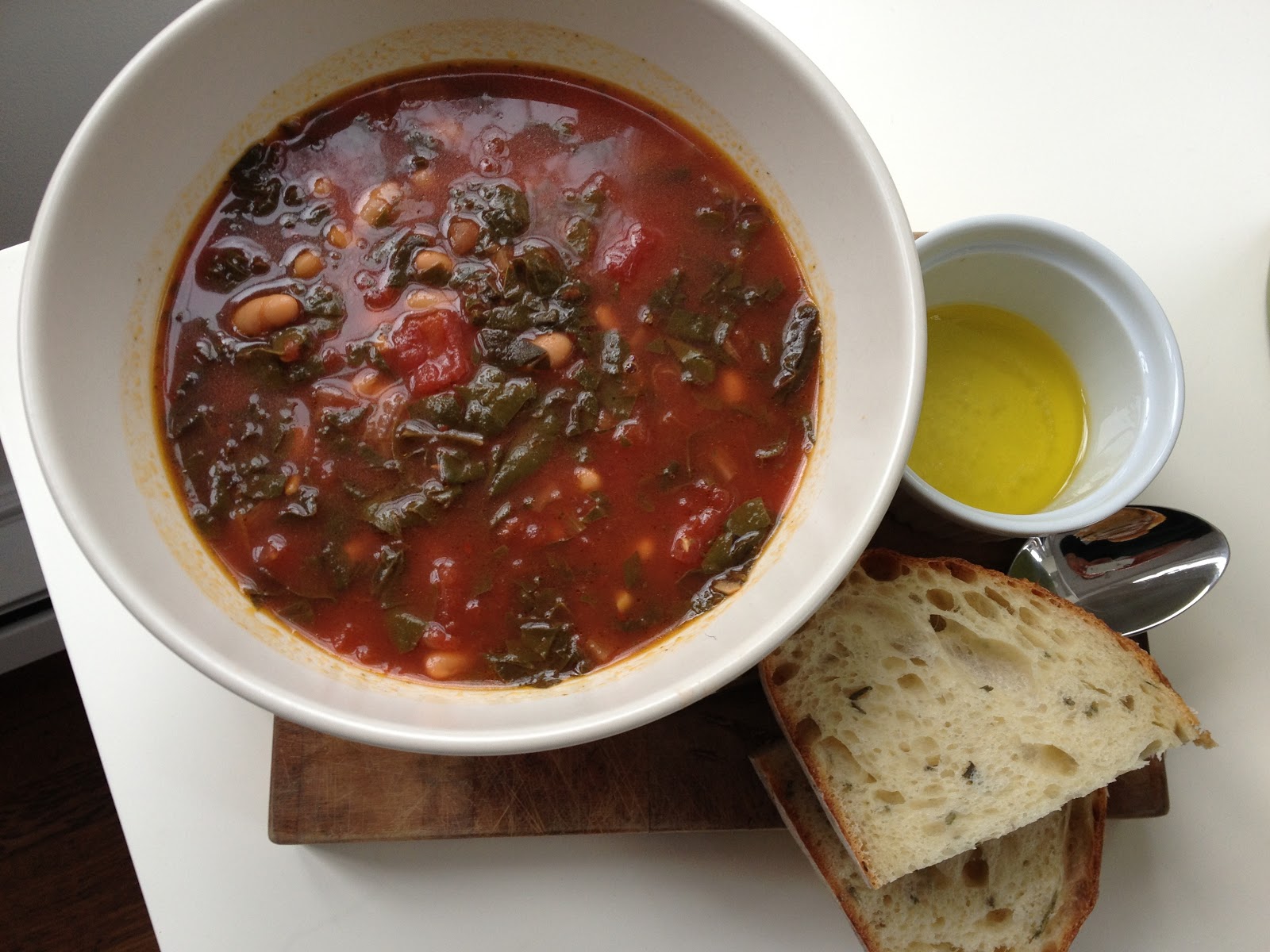 The Sustainable Palate: Simple White Bean, Swiss Chard, and Tomato Soup