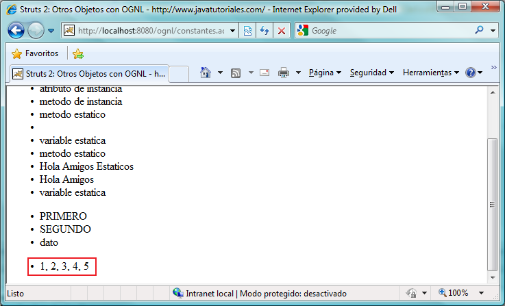 Tutoriales de Programacion Java: Struts 2 - Parte 2: OGNL