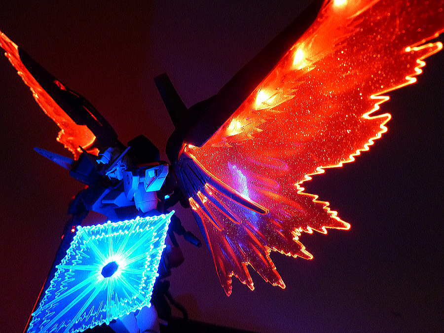 GUNDAM GUY: HG 1/144 Destiny Gundam Full LED Emission - Custom Build w/ LED