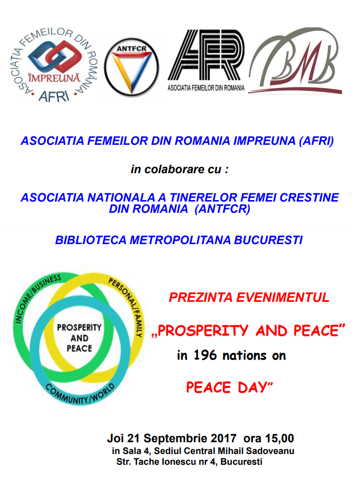 Invitatie Eveniment Ziua Internationala a Pacii! - YWCA