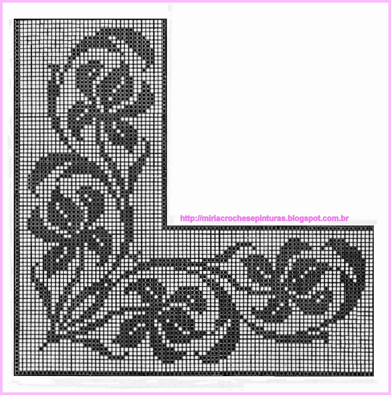 MIRIA CROCHÊS E PINTURAS: ENTREMEIO DE CANTO EM CROCHÊ DE FILÉ