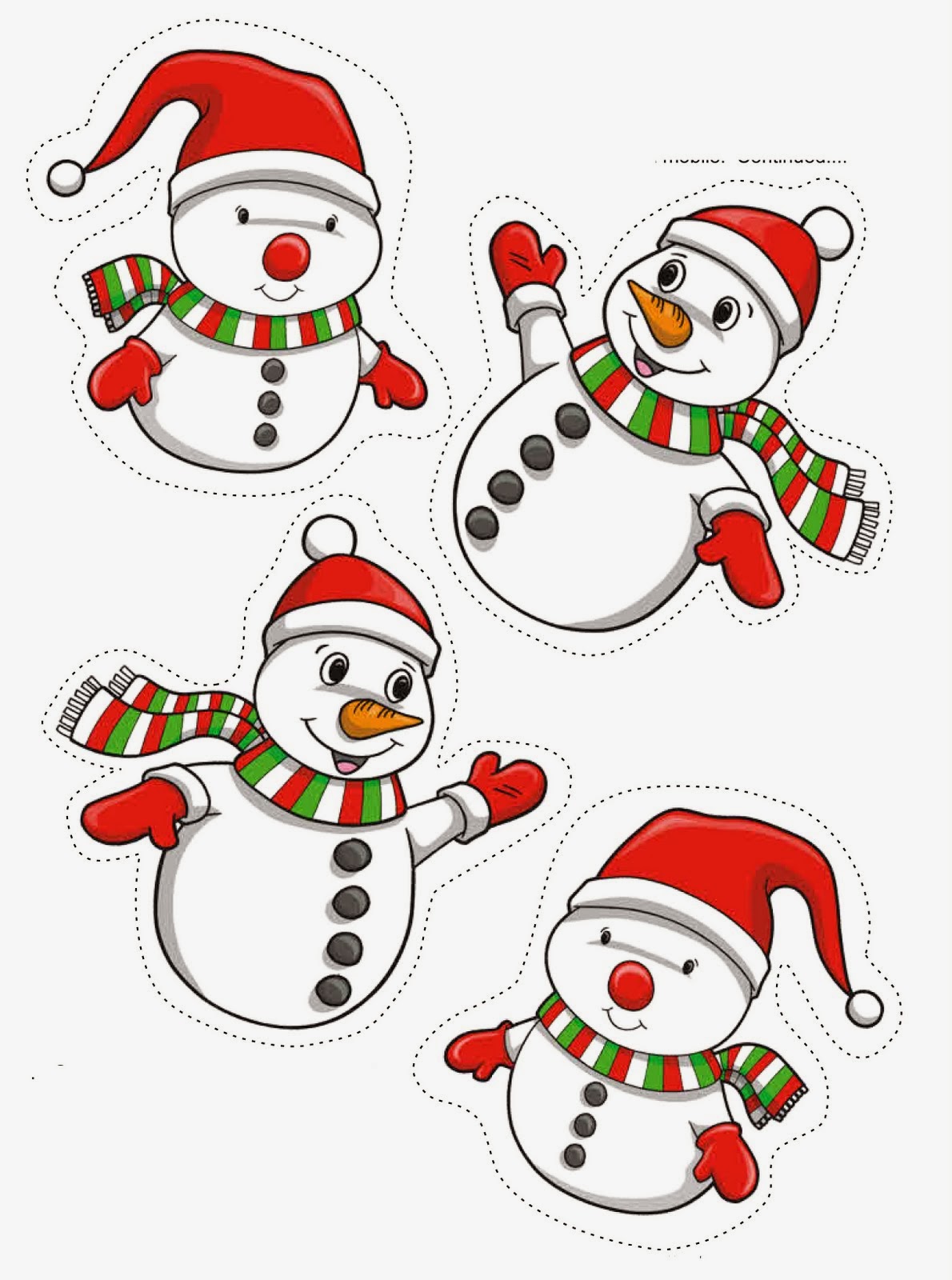 Modele de Oameni de zapada, Fulgi, Mos Craciun pentru decorat clasa ...