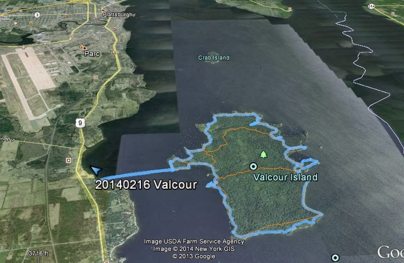 Off on Adventure: XC Ski on Valcour Island (near Plattsburgh, NY) - 2/16/14