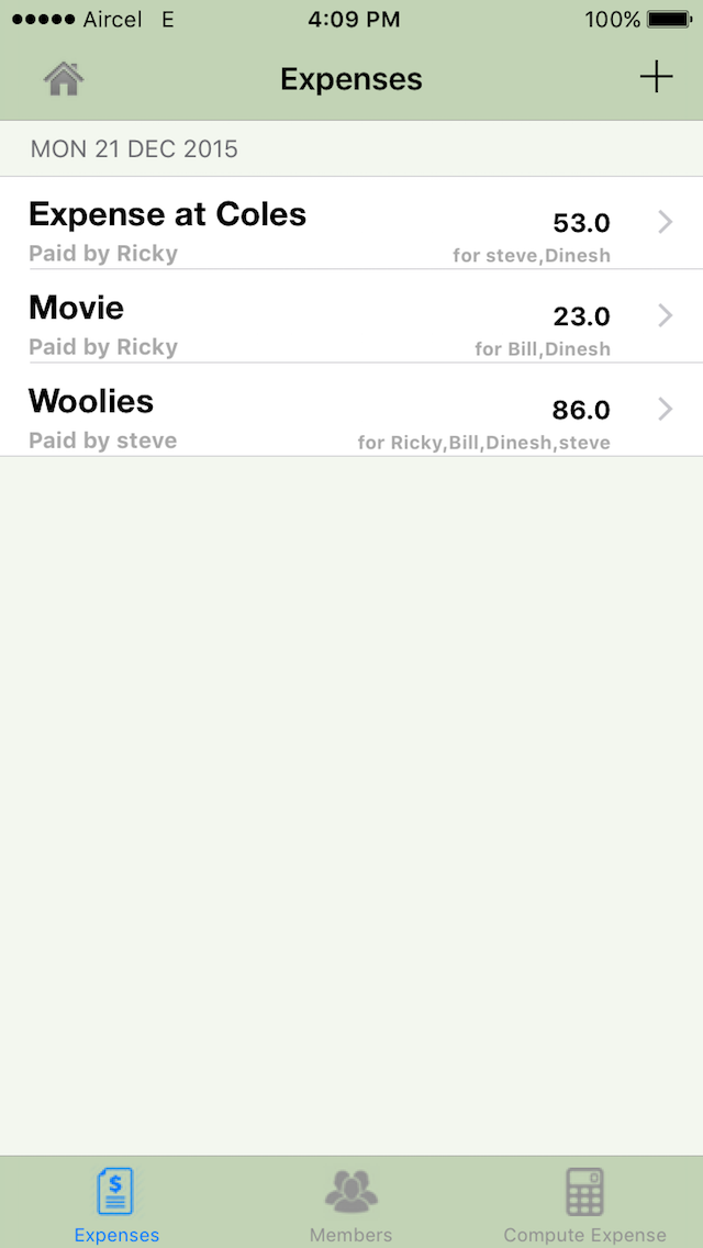 Split Expenses iOS App: Split Expenses
