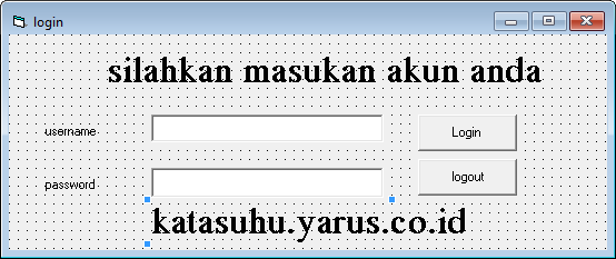 Cara Membuat Form Login Sederhana VB 6 | katasuhu