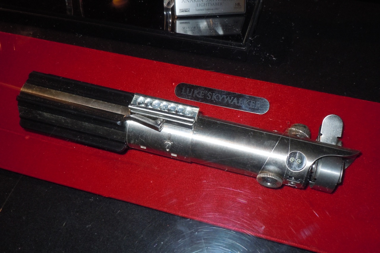 Hollywood Movie Costumes and Props: Lightsaber props from Star Wars on ...