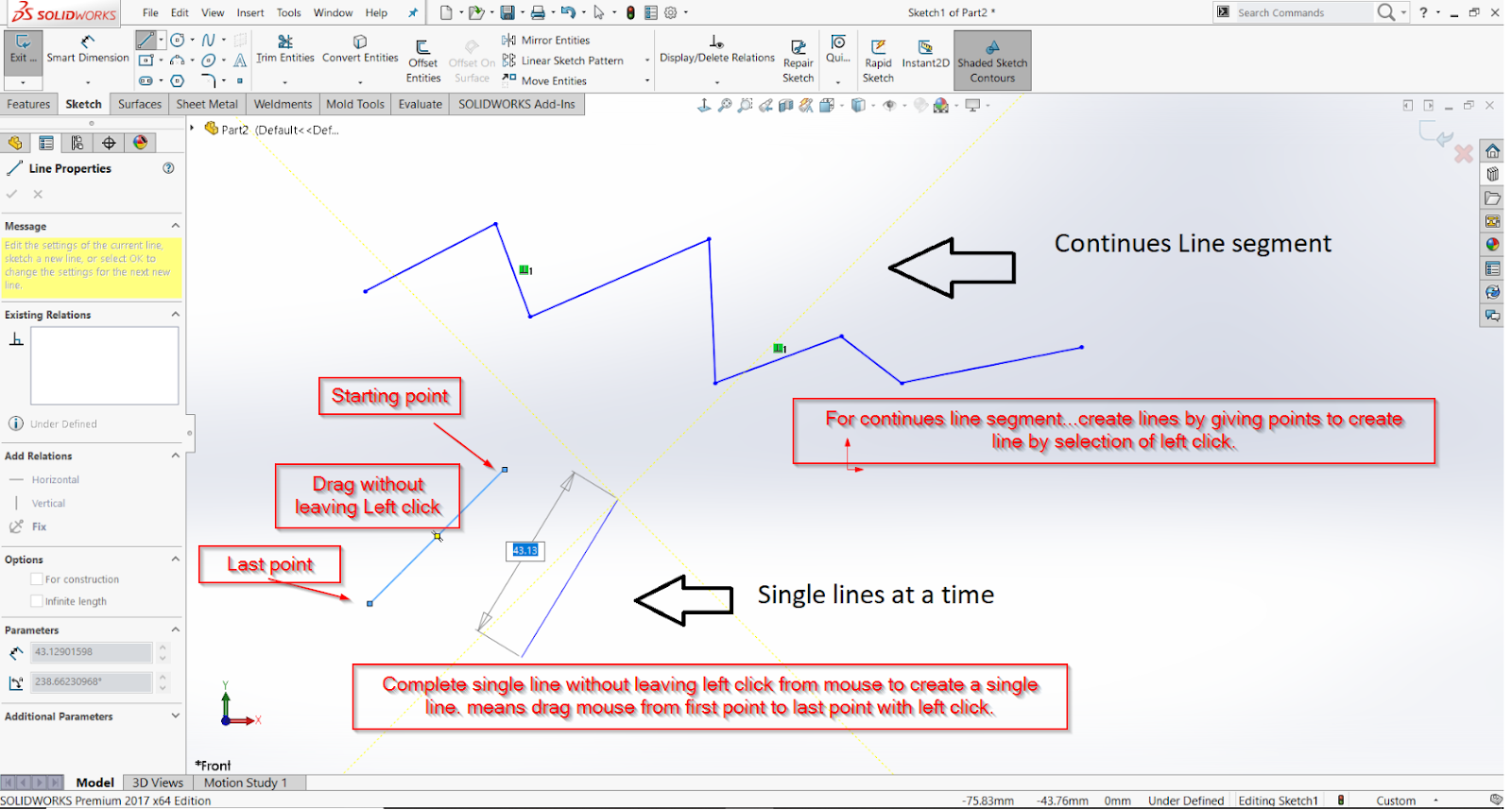 Design Tech Academy Make Separated Lines In Solidworks By Line Command design-tech-academy-make-separated-lines-in-solidworks-by-line-command
