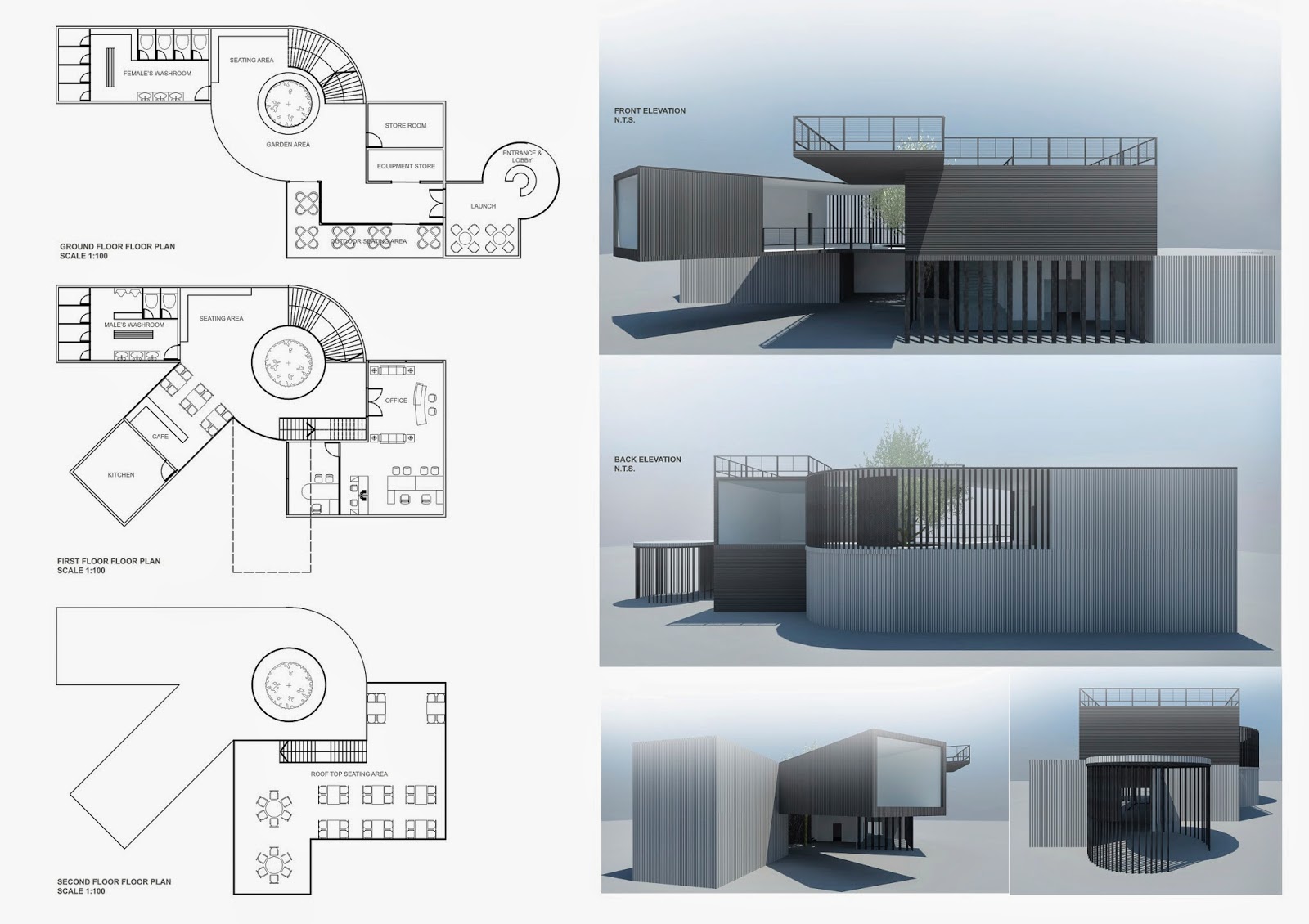 Design. Architecture. Portfolio.: Shape Grammar Project 2 Shape Grammar of Taylor’s Kayak Club