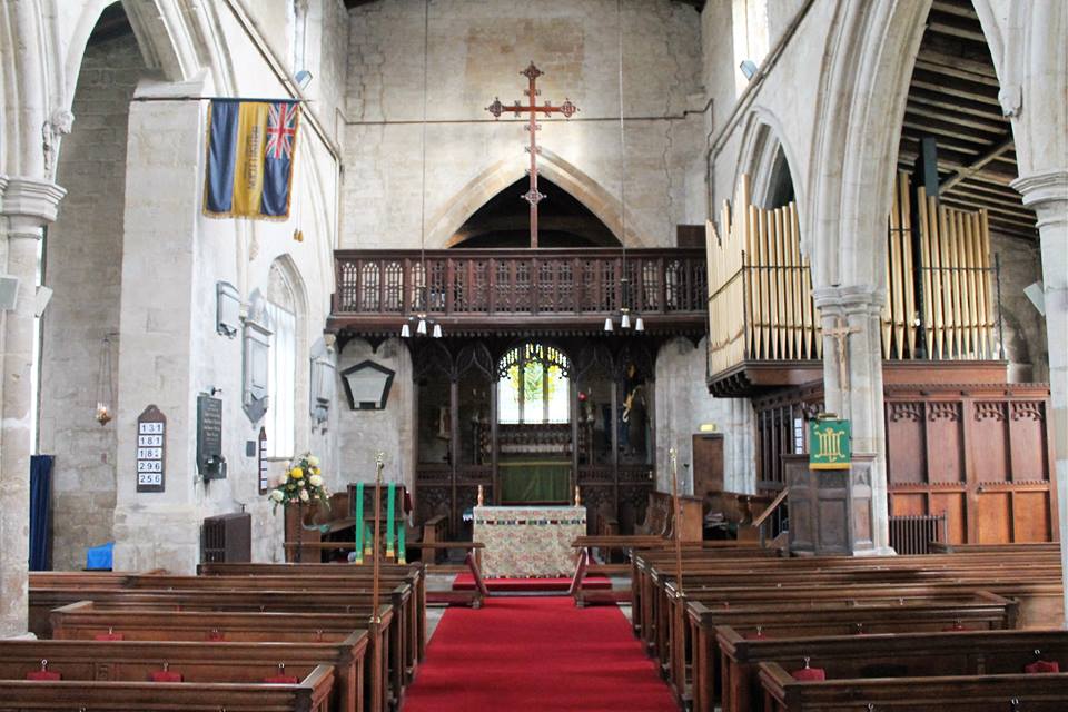 Martin Brookes Oakham: St Laurence Church with the leaning tower ...