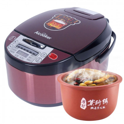 HuarenStore: Aicooker Multi-Function Purple Clay Pot Digital Rice ...