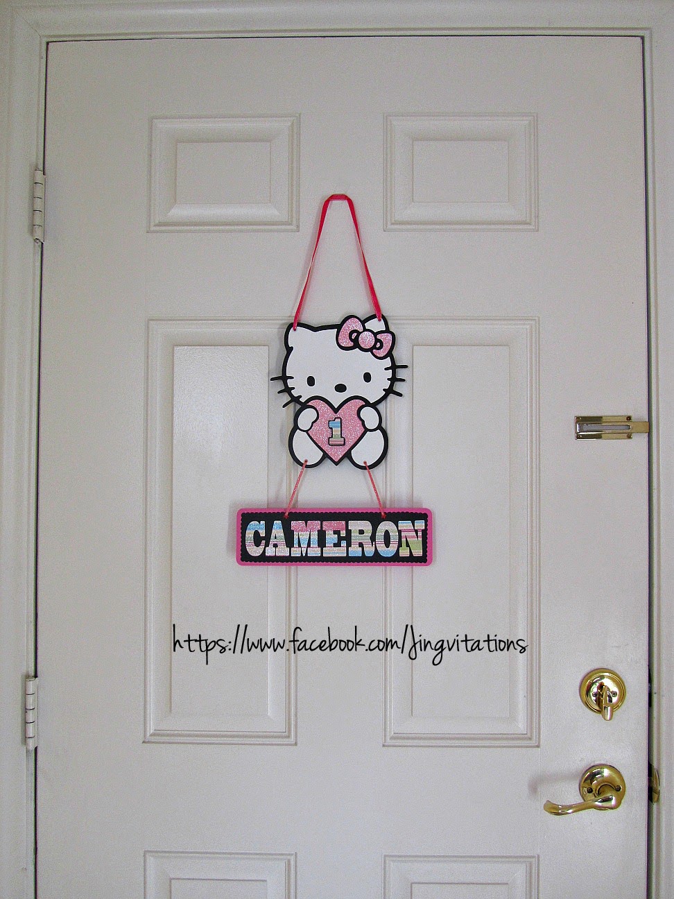 Jingvitations: Hello Kitty Door Sign Banner