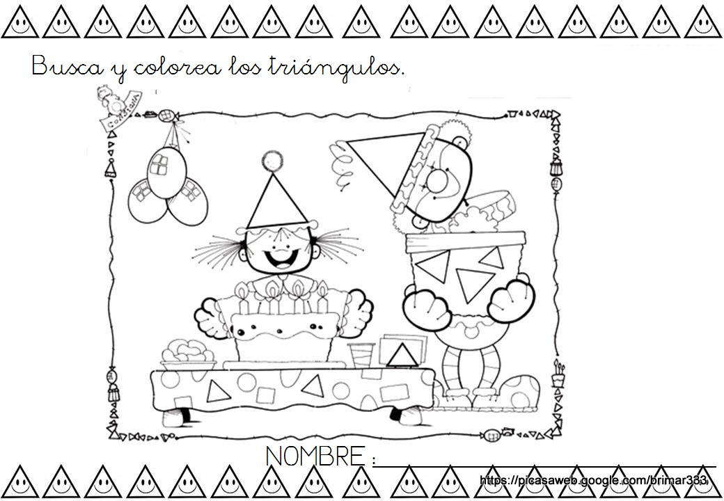 TRIANGULO ANIMADO PARA COLOREAR - Imagui