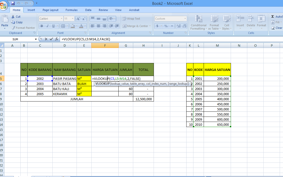 AnakOffice: Cara Mudah Menggunakan Rumus Vlookup AnakOffice: Cara Mudah Menggunakan Rumus Vlookup