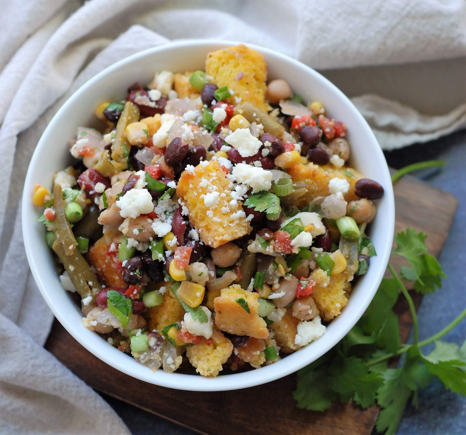 Fleur De-Lectable: Southwest Bean Salad Panzanella