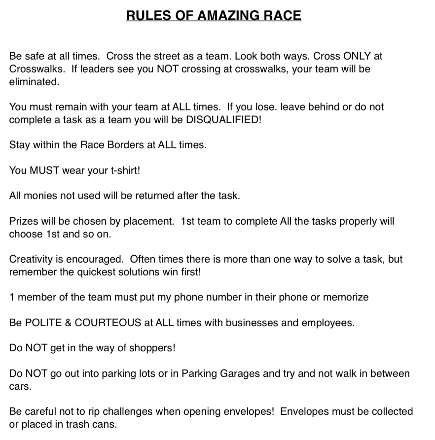 Follow The Leader: Amazing Race