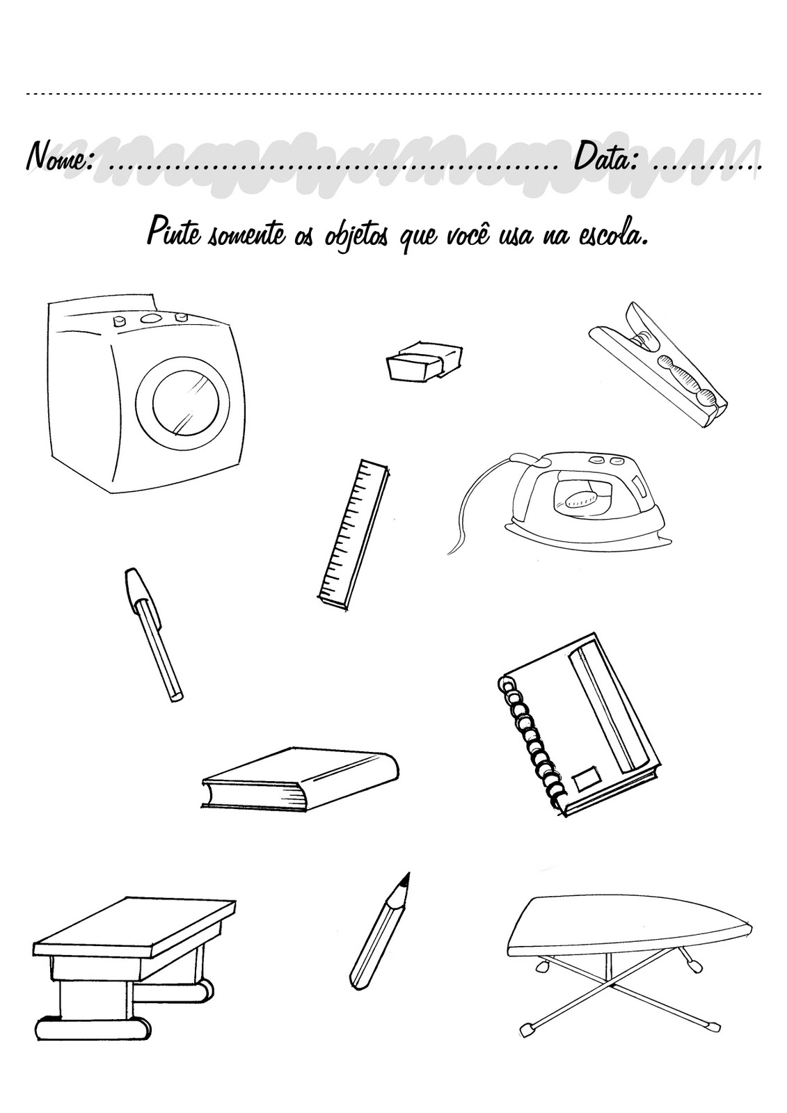 Coleccion De Objetos Para Colorear Conjunto De Objetos Para Colorear