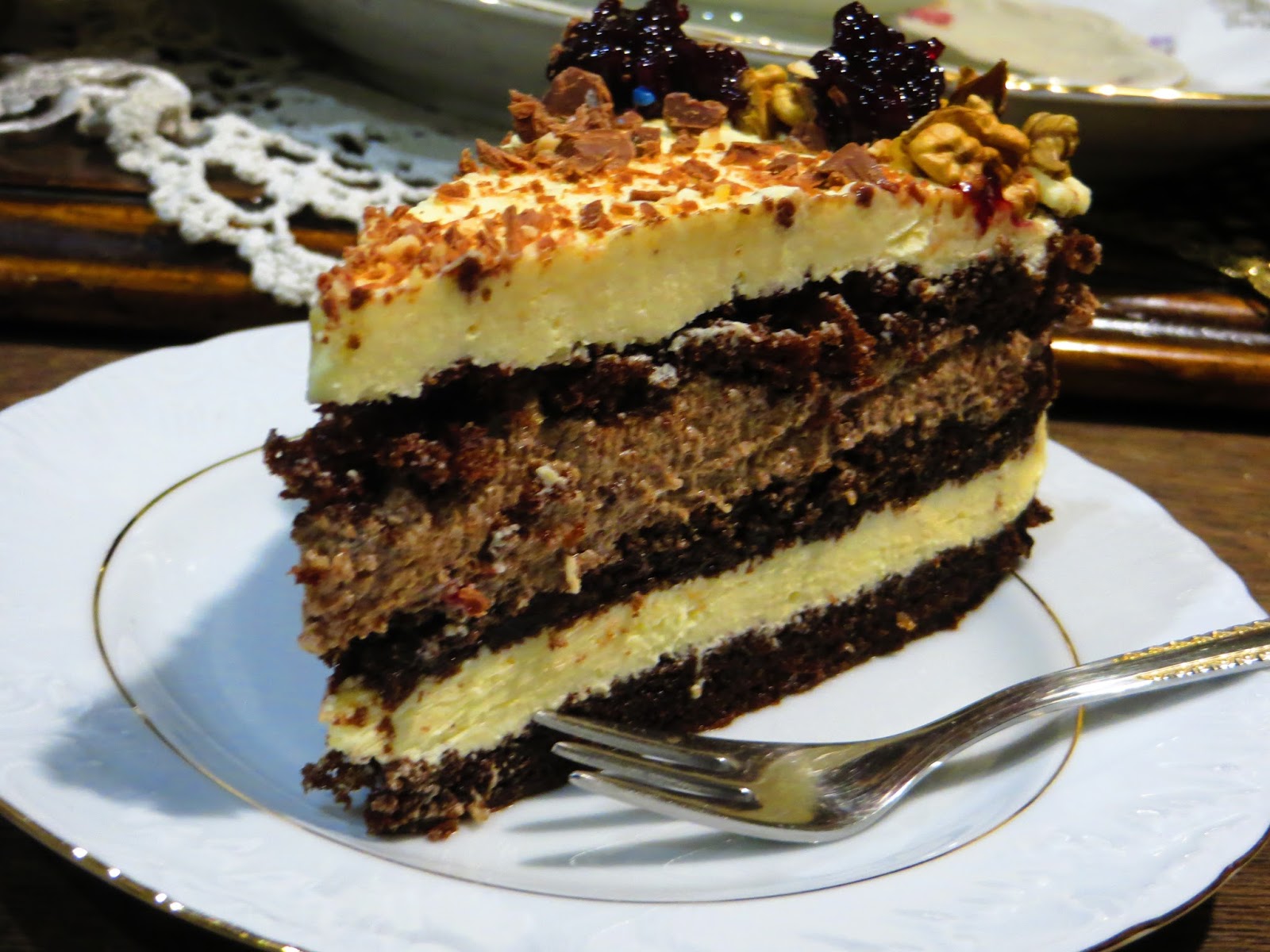 Domowe ciasta i obiady: Tort Orzechowy Milky Way