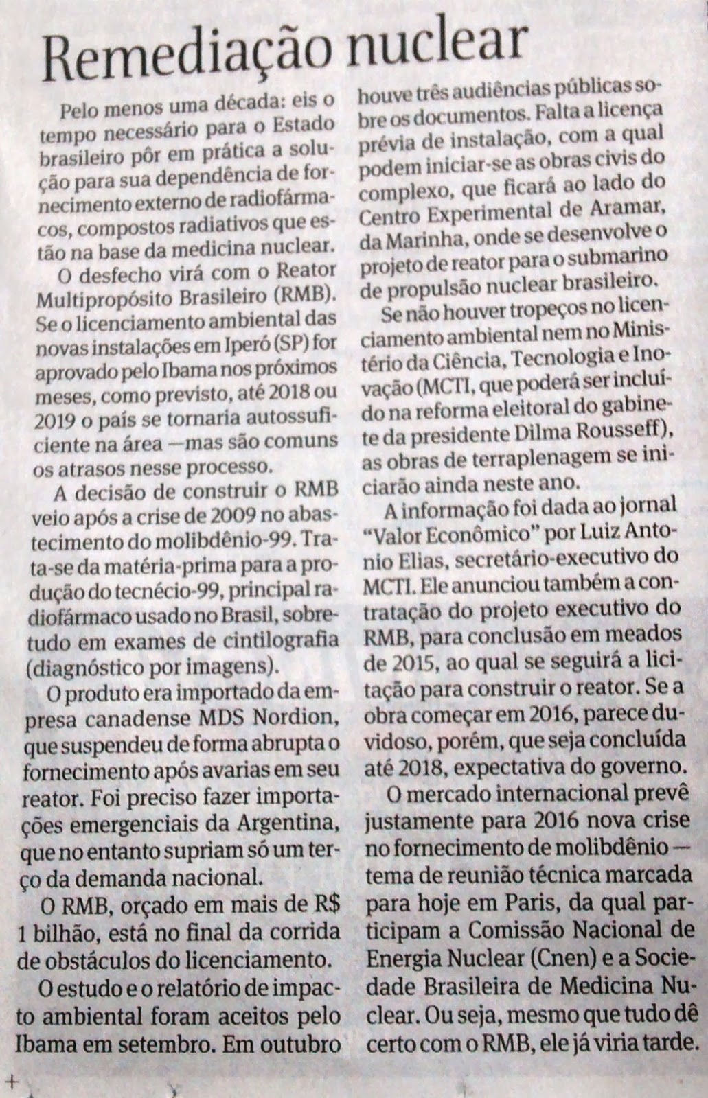 Blog Medicina Nuclear: Remediação nuclear - Editorial Folha de São ...