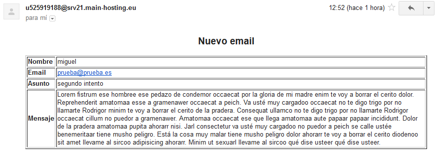 Como enviar un mail con PHP (III) un mail con formato – Miguel Angel ...