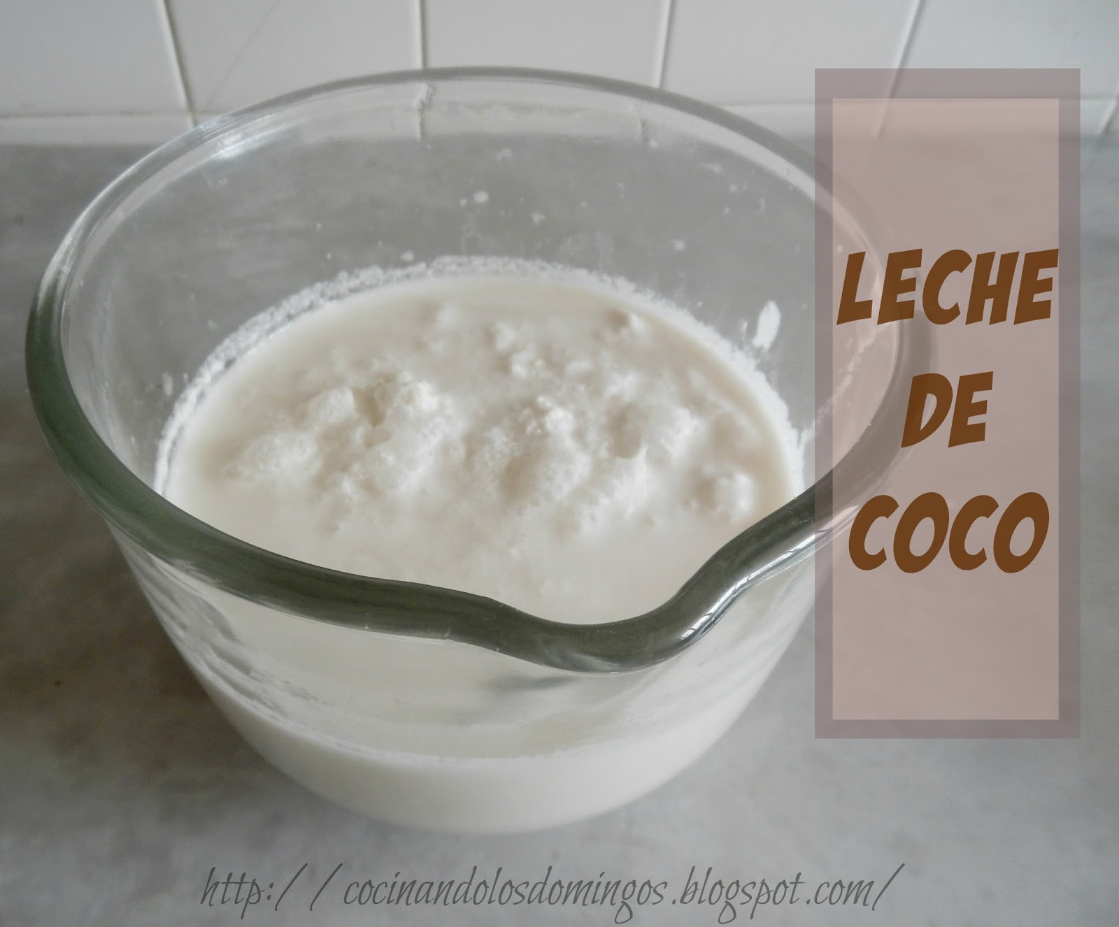 Cocinando Los Domingos: LECHE DE COCO